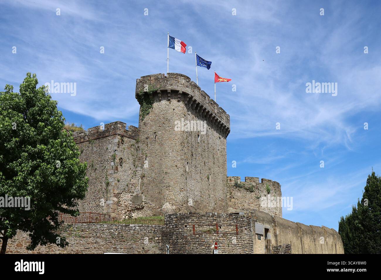 Remains of the medieval castle, town of Avranches, Manche department ...