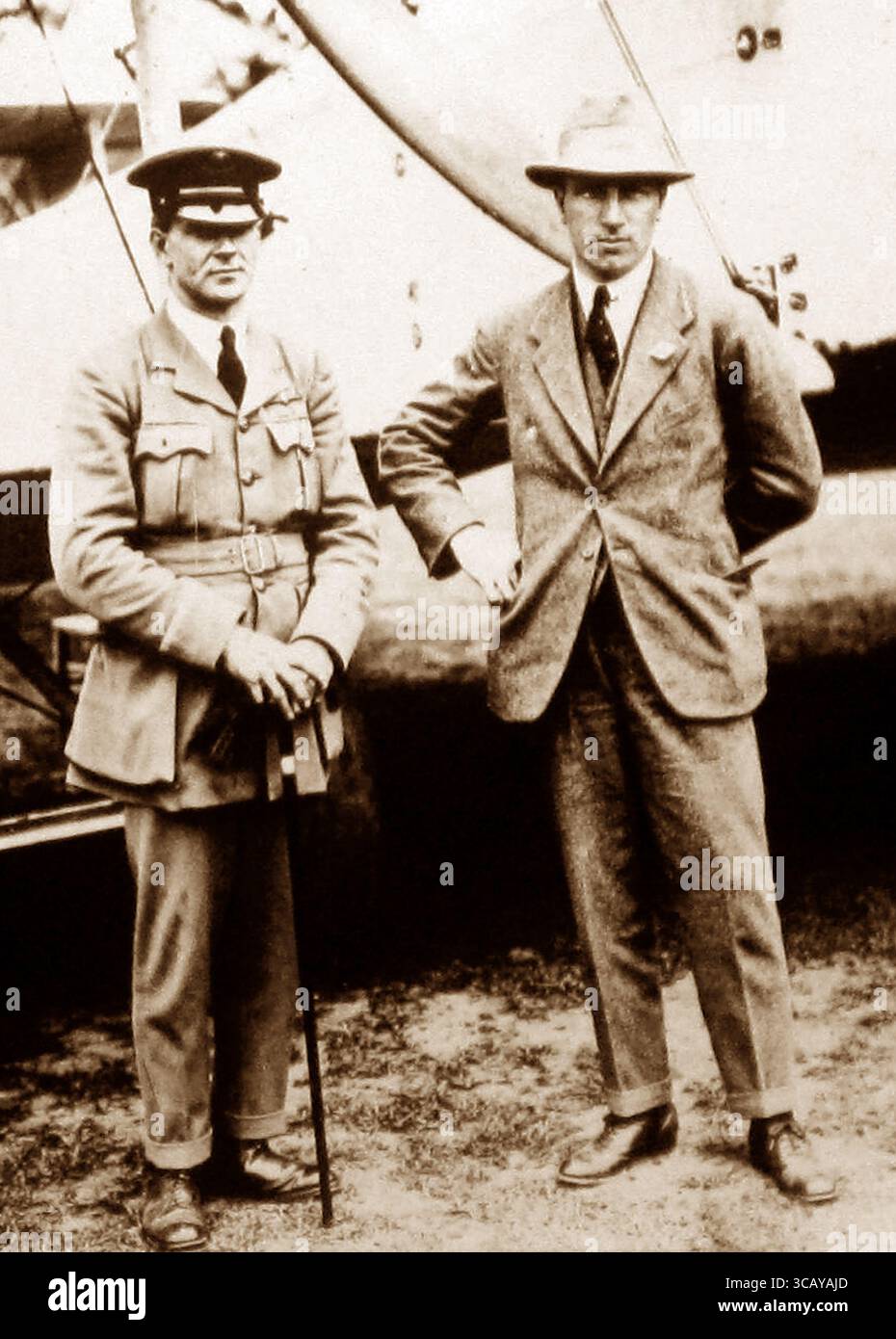 Alcock and Brown, first transatlantic flight, 1919 Stock Photo - Alamy