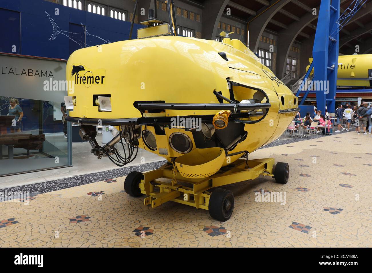 Pocket submarine, oceanographic observation submarine, in the Cité de ...