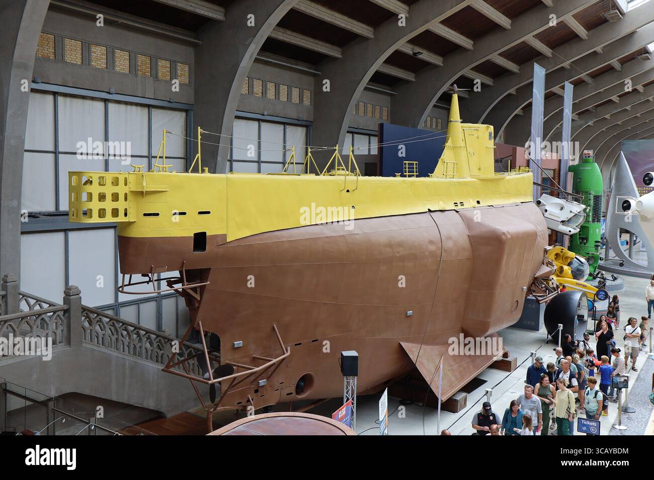 Pocket submarine, oceanographic observation submarine, in the Cité de ...