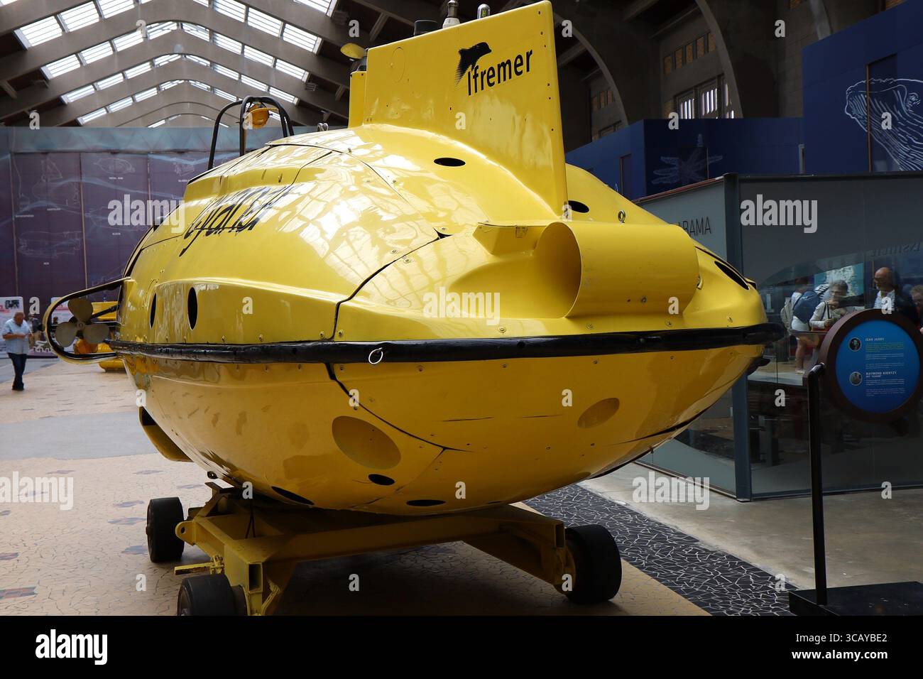 Pocket submarine, oceanographic observation submarine, in the Cité de ...