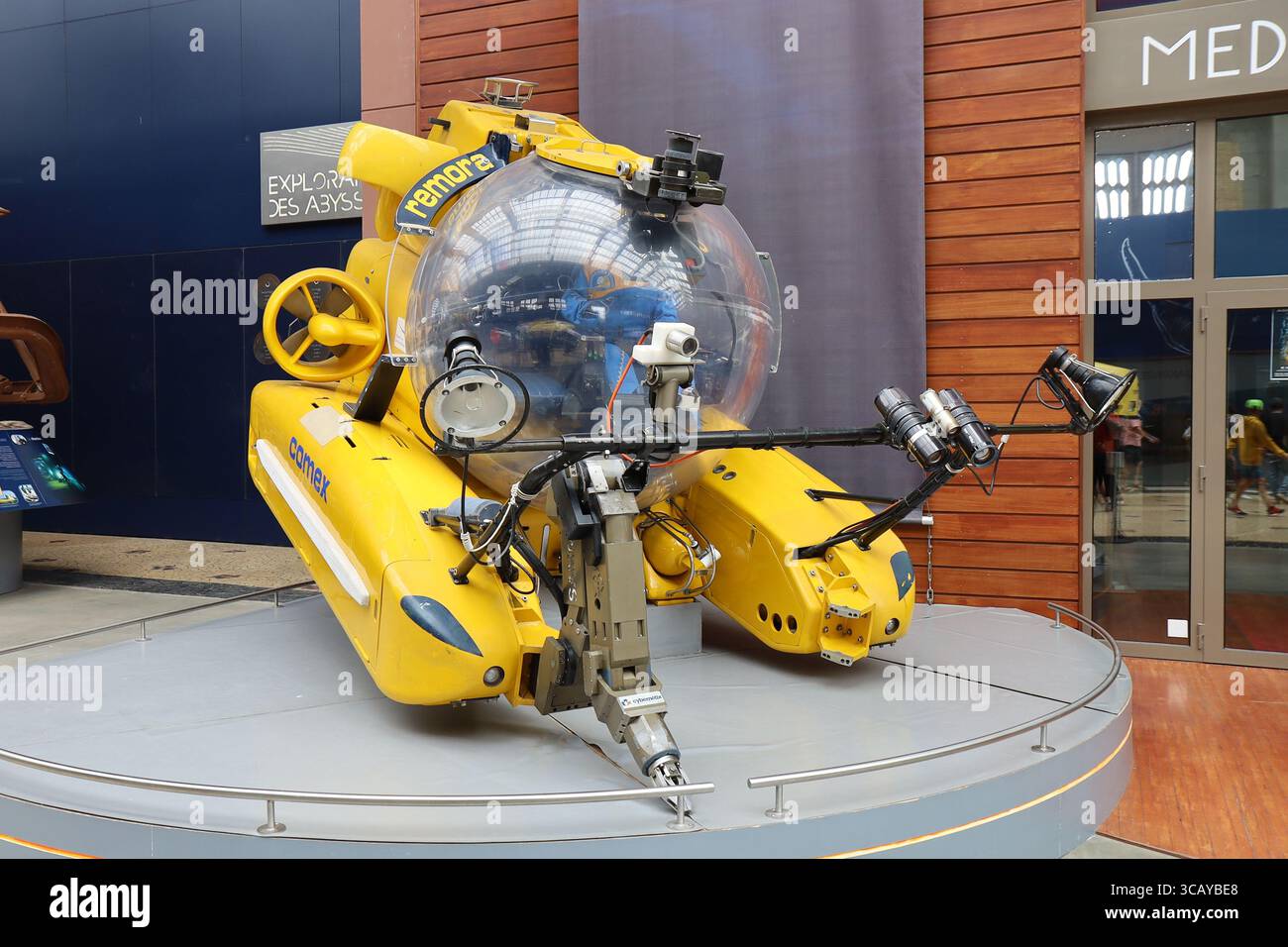 Pocket submarine, oceanographic observation submarine, in the Cité de ...