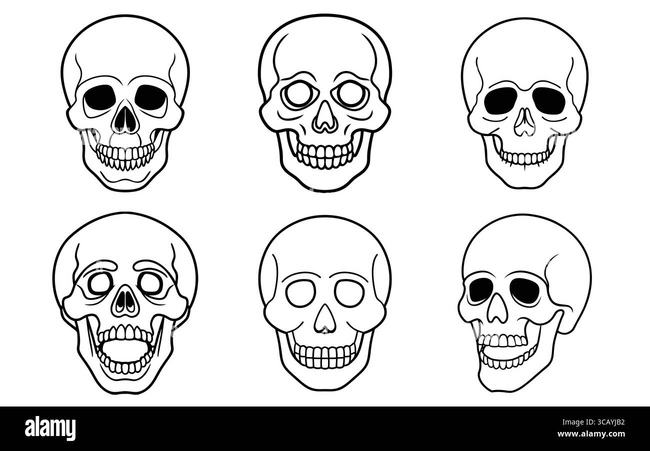 Black white study head Cut Out Stock Images & Pictures - Alamy