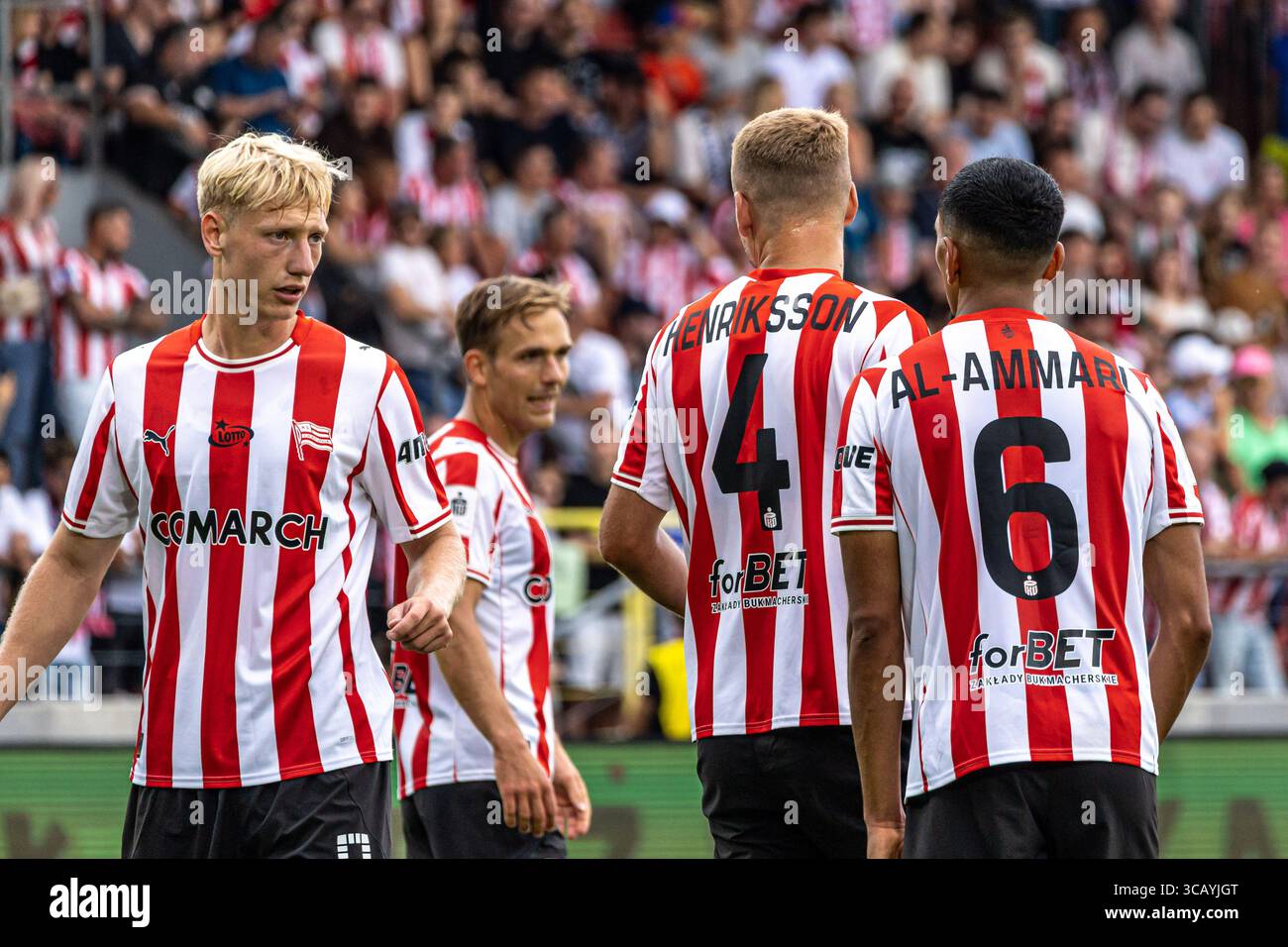 Krakow, Poland, Aug 3 2025, A football match between Cracovia and ...