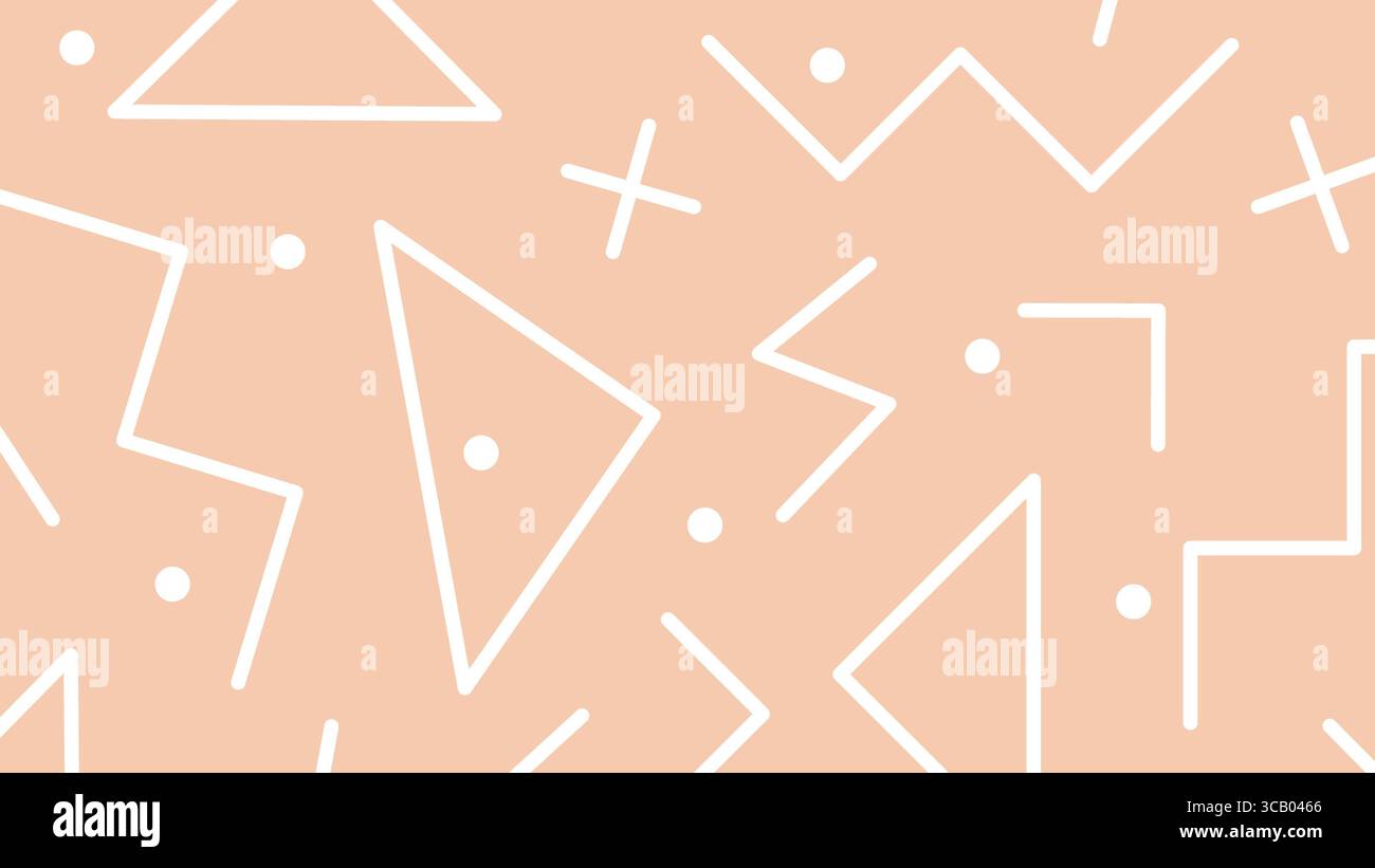 Energetic abstract peach background with sharp white triangles, jagged ...