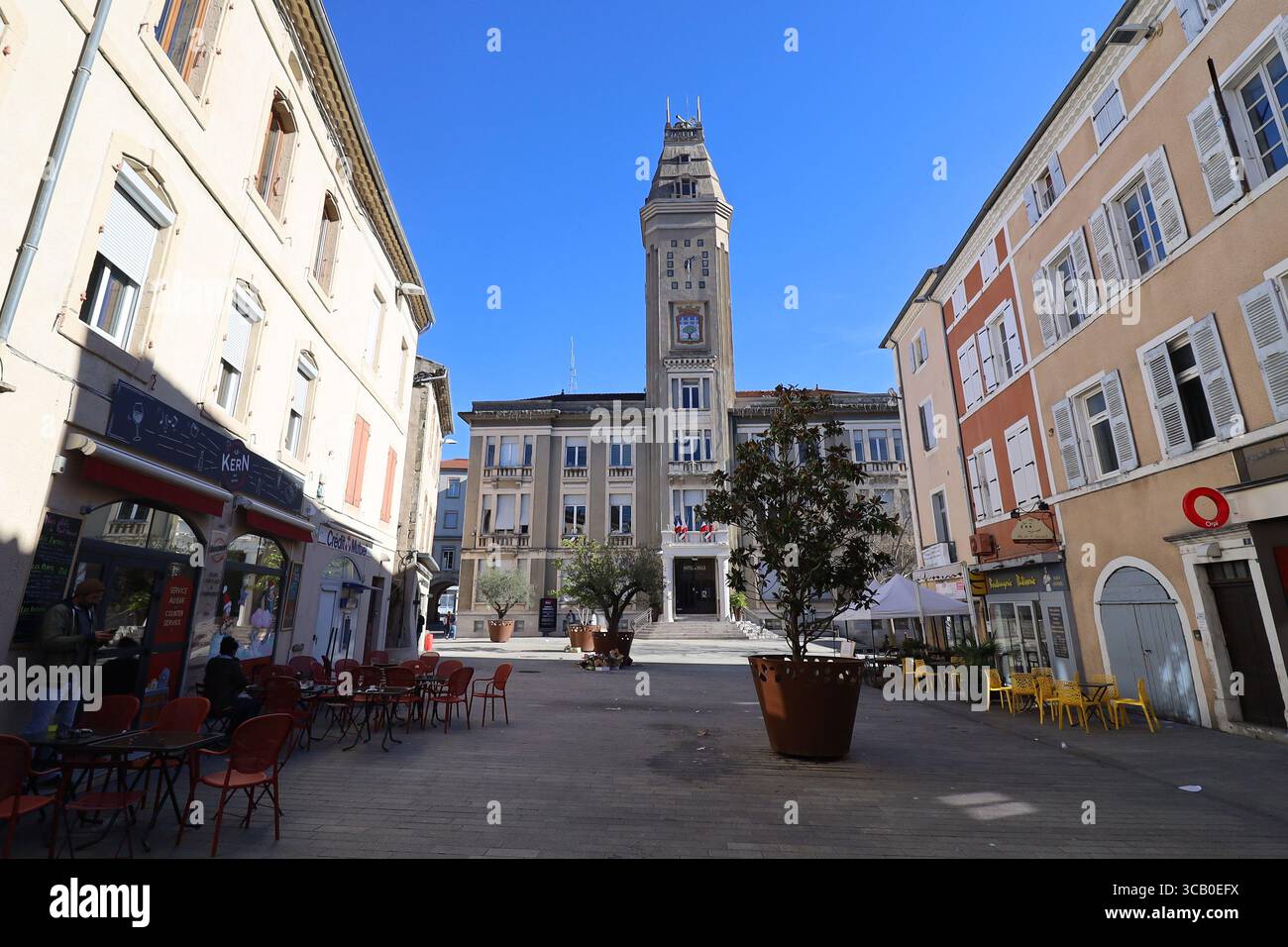 Town hall, exterior view, Privas, Ardèche department, France Stock ...
