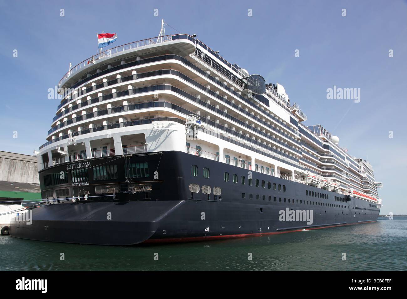 Cruise ship Rotterdam MS in the port of Aarhus in Denmark Stock Photo ...