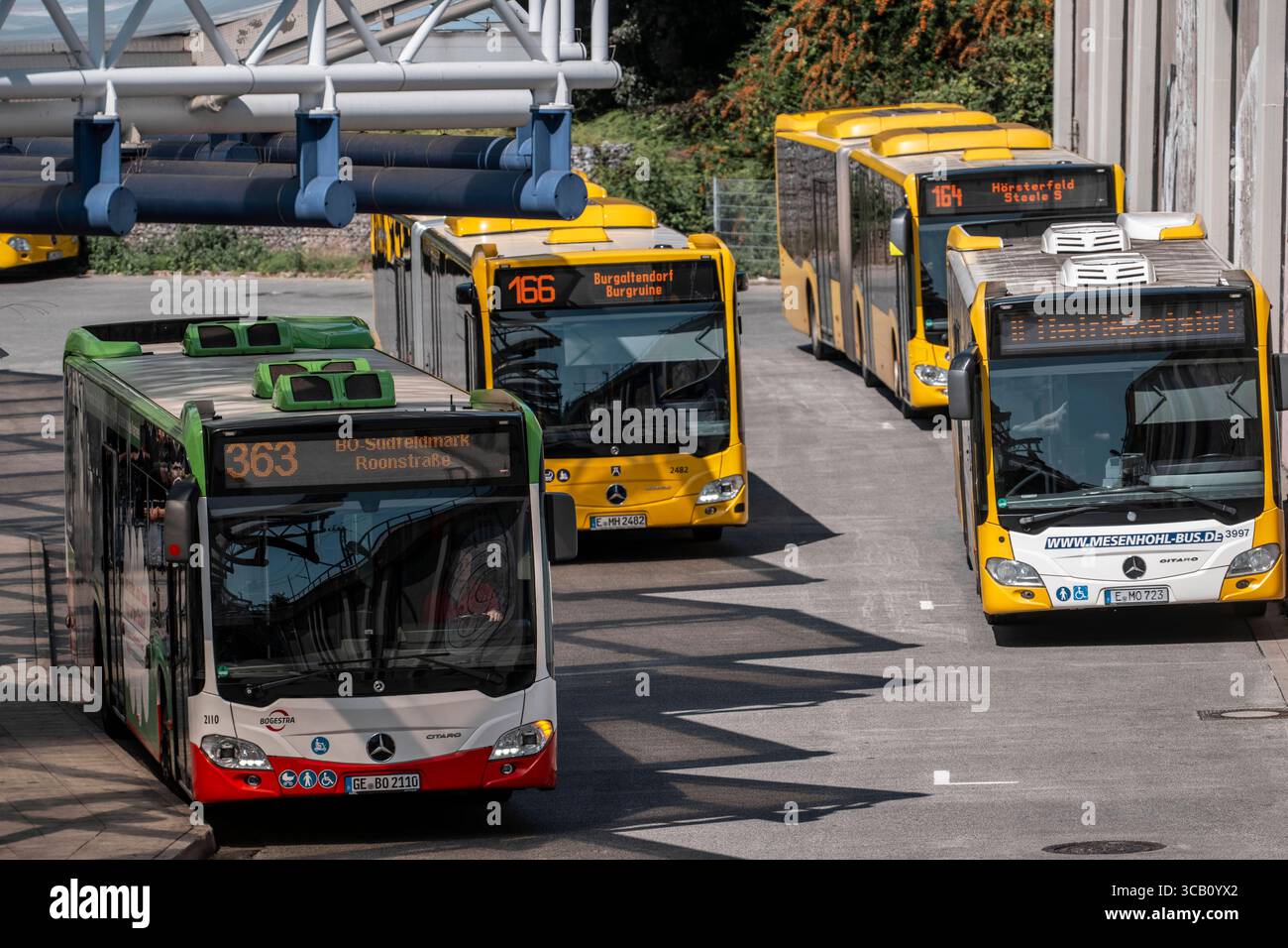 ÖPNV Haltestelle, Busbahnhof, Nahverkehrsbusse in Essen-Steele, Bus und ...