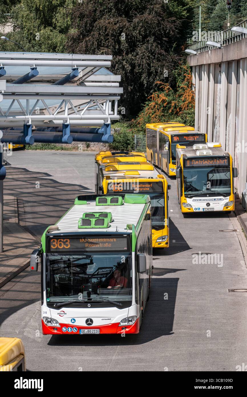 ÖPNV Haltestelle, Busbahnhof, Nahverkehrsbusse in Essen-Steele, Bus und ...