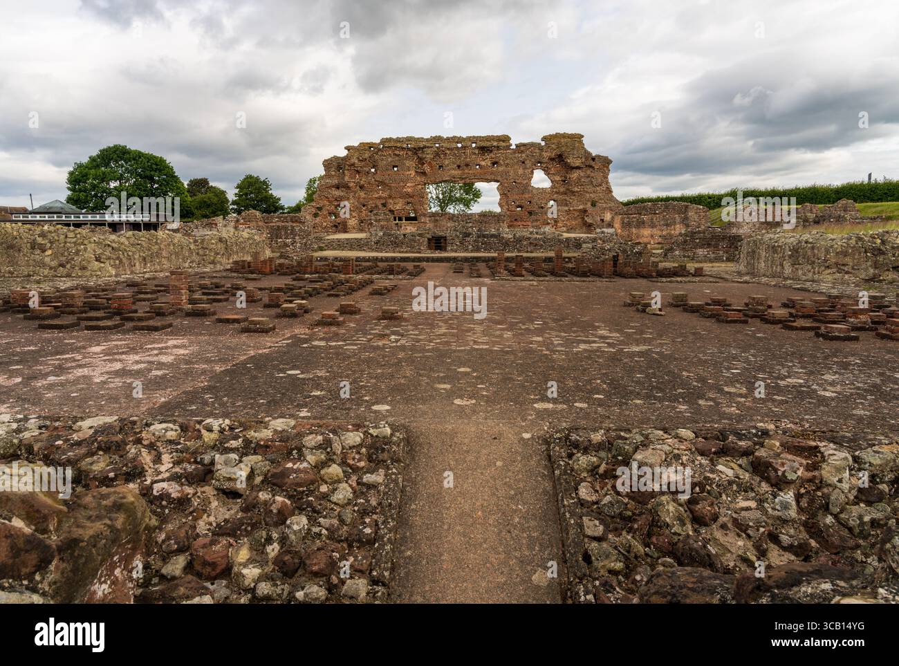 Excavated walls of the Old Work the largest free-standing roman ruin in ...