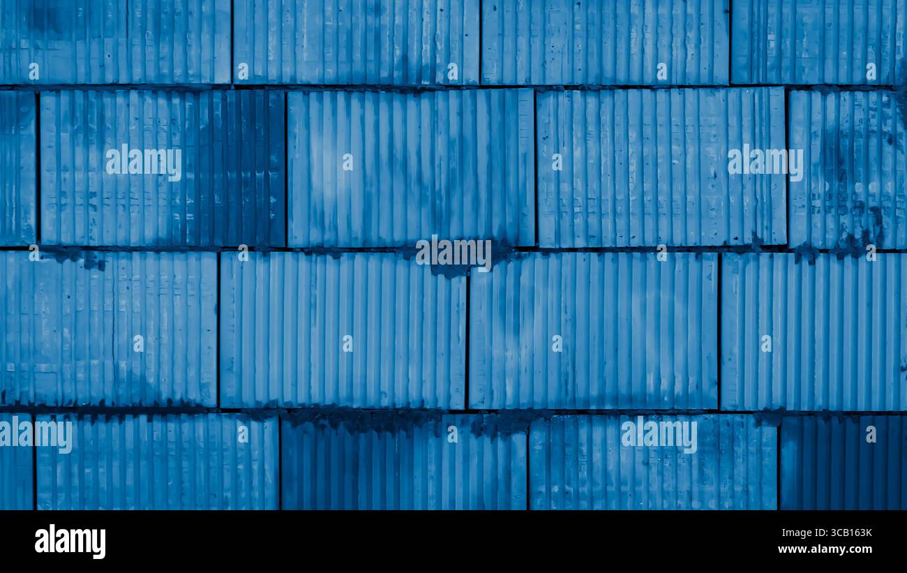 Blue wall made ceramic blocks hi-res stock photography and images - Alamy