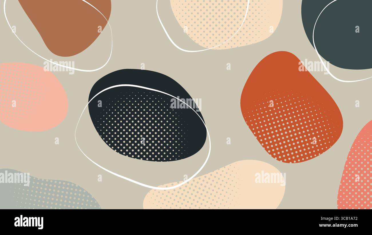Neutral tone blob background Stock Photo - Alamy