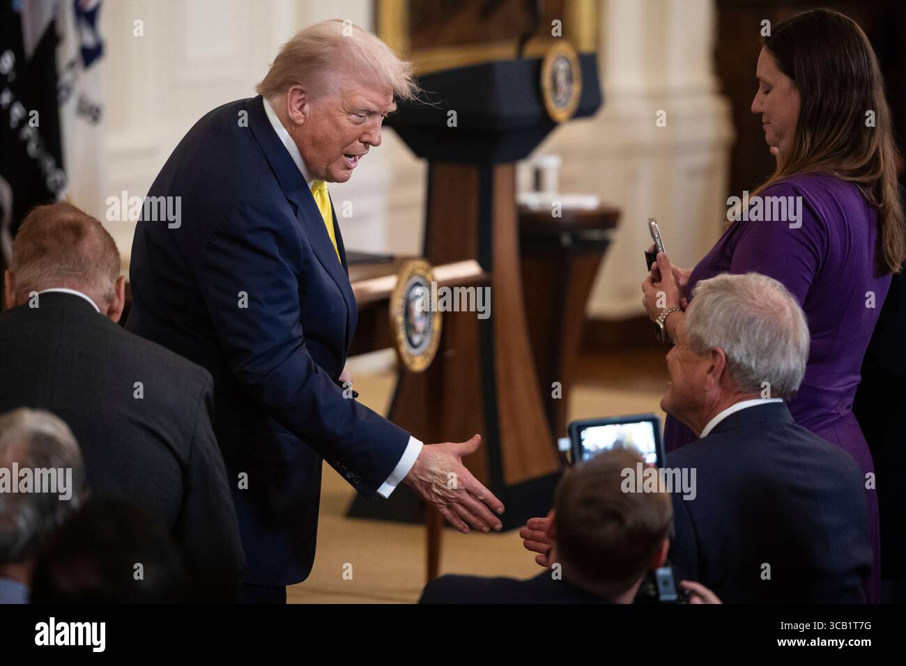 President Donald Trump greets Rep. Ralph Norman (R-S.C.) at the end of ...