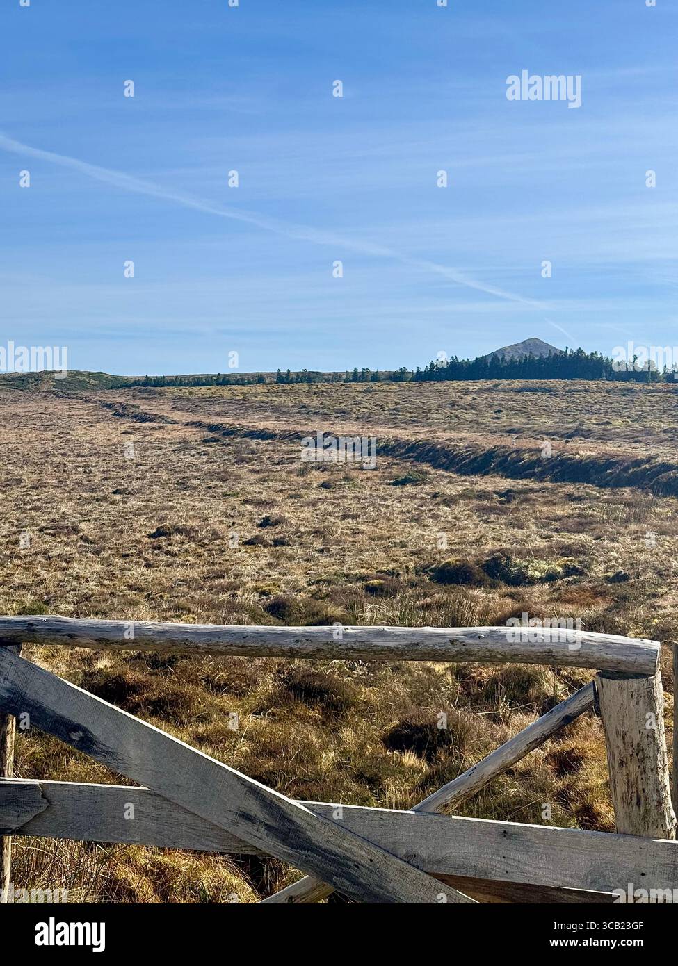 Hiking trail through Graminhais Plateau leading to Pico da Vara, the ...