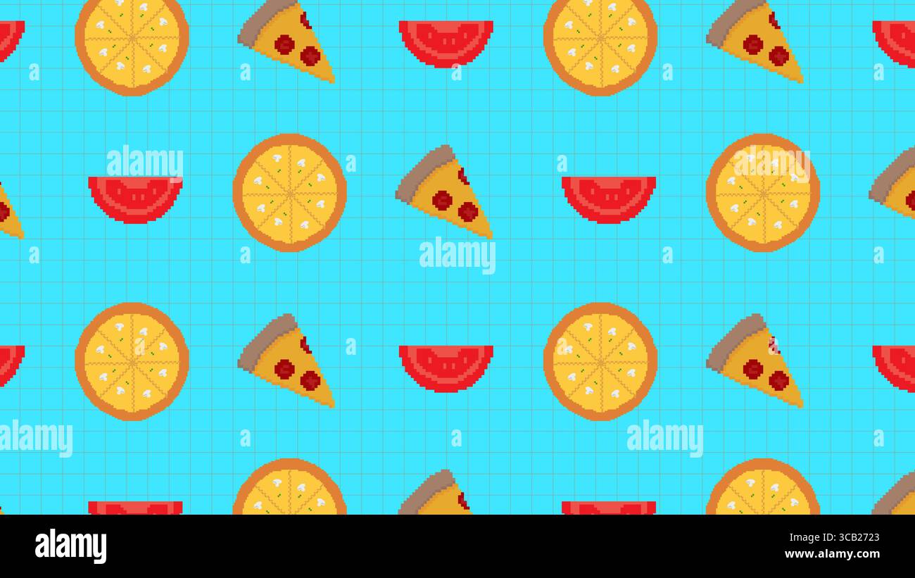 Pixel art pizza slice hi-res stock photography and images - Alamy