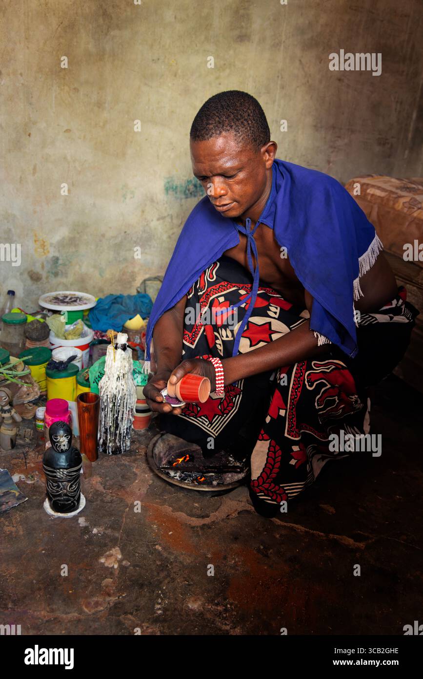 Shaman performing ritual herbs hi-res stock photography and images - Alamy