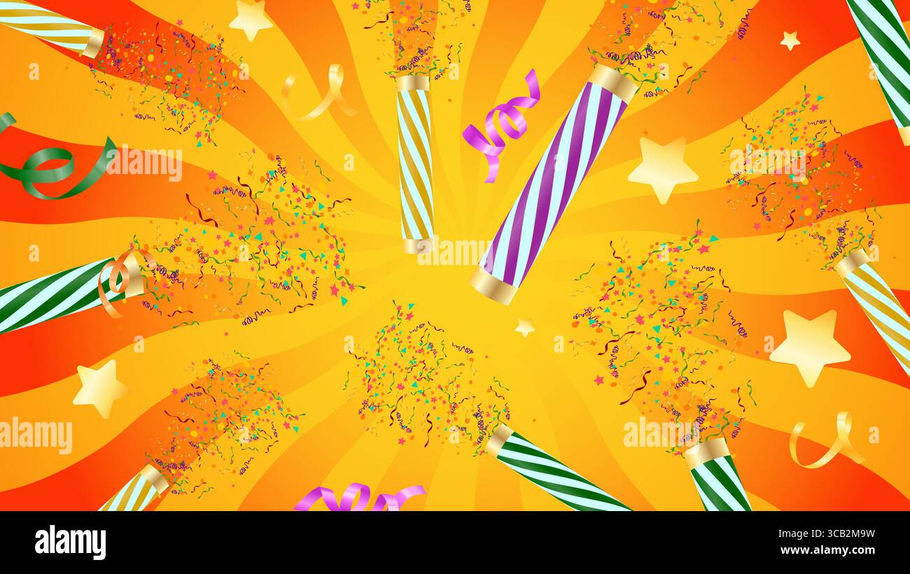 Party poppers, burst hi-res stock photography and images - Alamy