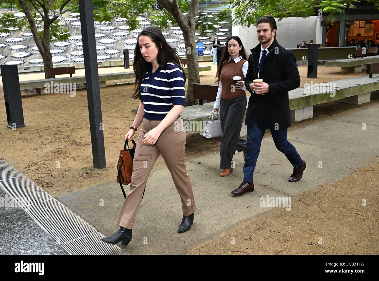 The family of Graeme Davidson is seen arriving at the Supreme Court in ...