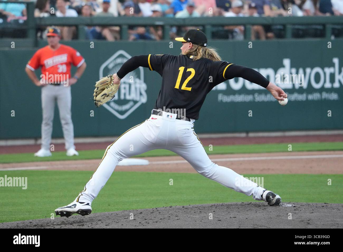 August 5 2025: Salt Lake pitcher Caden Dana (12) throws a pitch during ...
