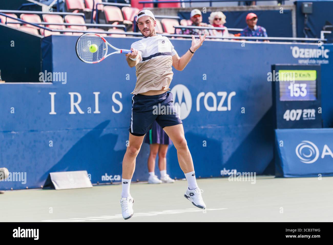 TORONTO, ON - AUGUST 07: Julian Cash (GBR) is seen in action during the ...