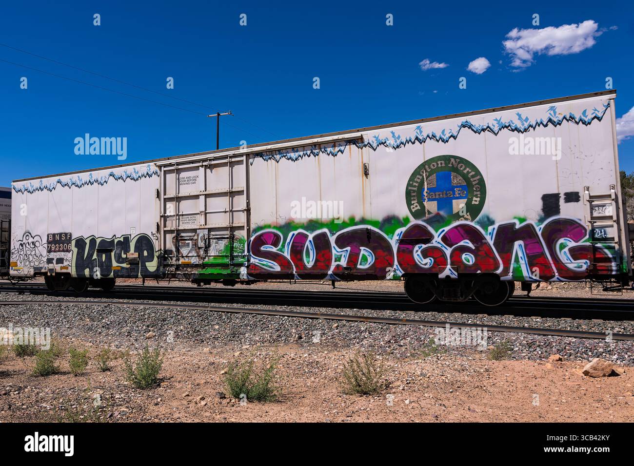 Cosnino Crossing 8-2-2025 Flagstaff, AZ USA Rail car painted with ...