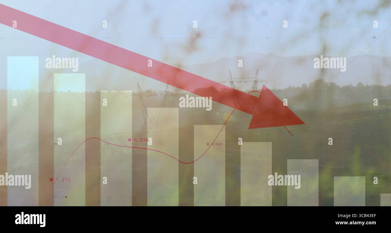 Displaying red downward arrow hi-res stock photography and images - Alamy