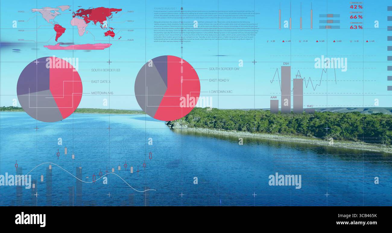 Overlaying world map chart hi-res stock photography and images - Alamy