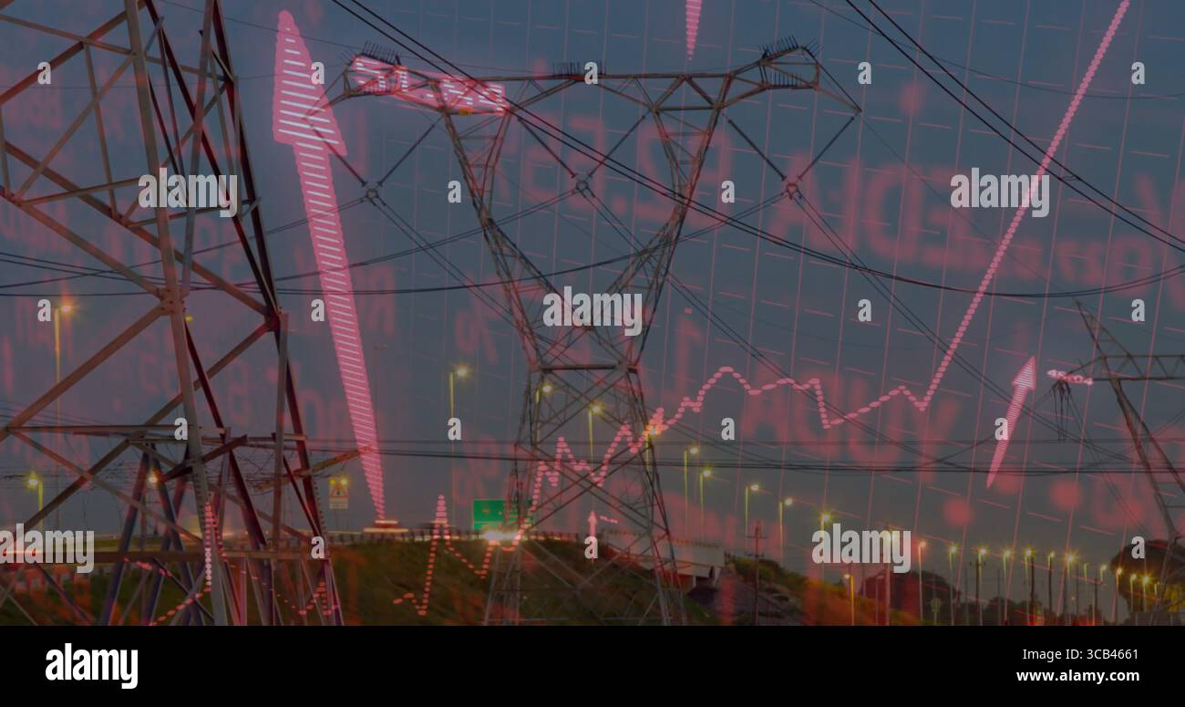 High voltage transmission towers displaying hi-res stock photography ...