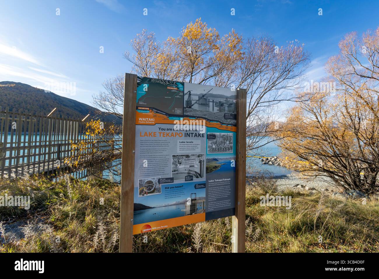 Lake Tekapo, Canterbury, New Zealand, Waitaki hydropower scheme and ...