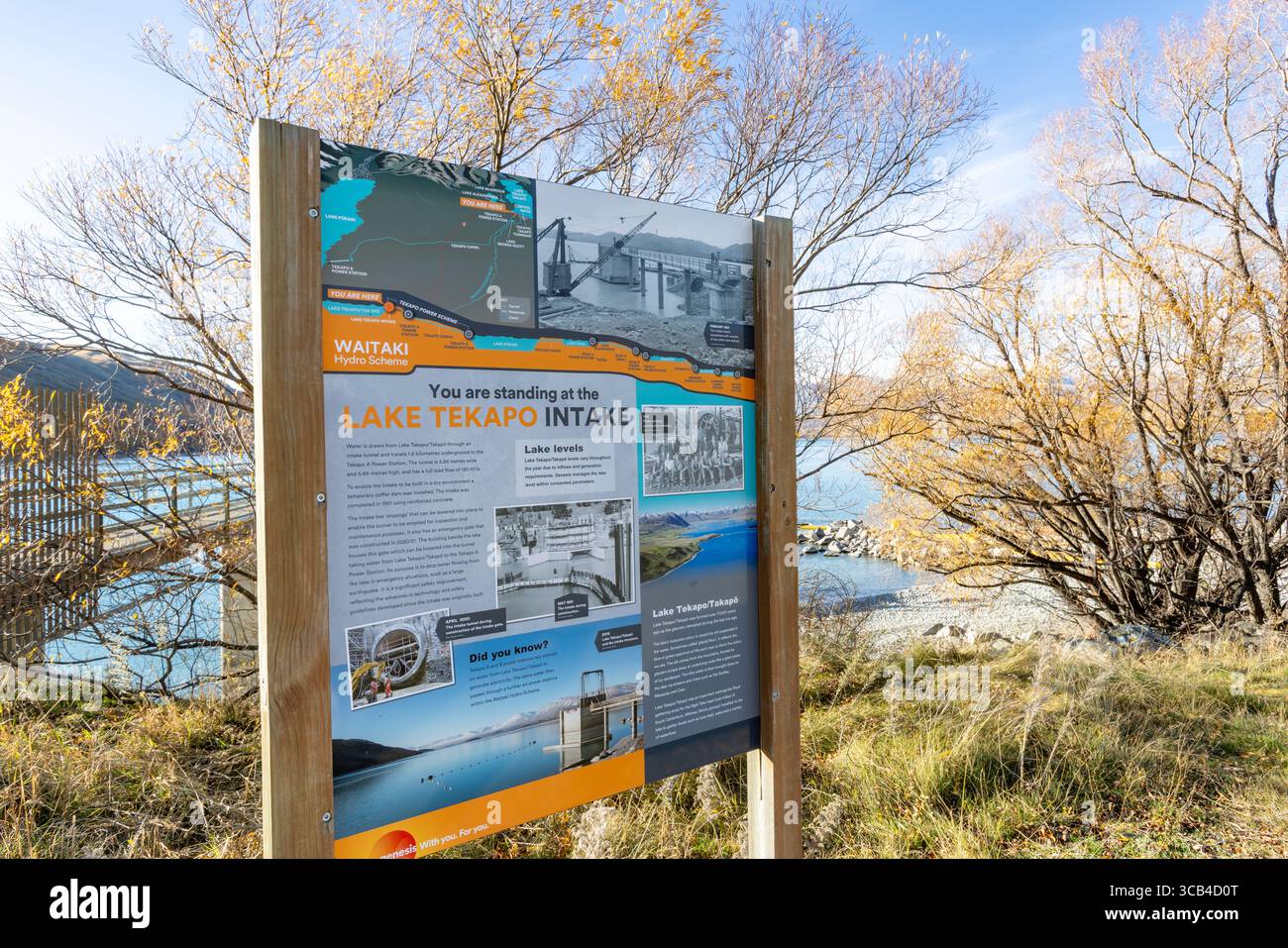 Lake Tekapo, Canterbury, New Zealand, Waitaki hydropower scheme and ...