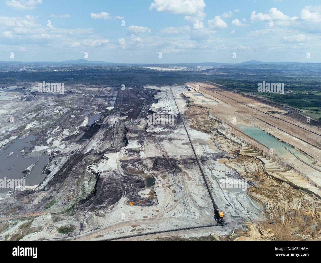 Kolubara pit on coal mining by the open way. Lazarevac, Serbia Stock ...