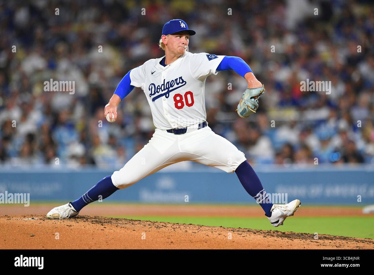 LOS ANGELES, CA - AUGUST 05: Los Angeles Dodgers pitcher Emmet Sheehan ...