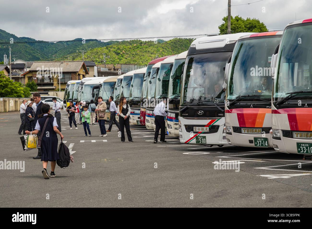 Arashiyama tourist parking lot hi-res stock photography and images - Alamy