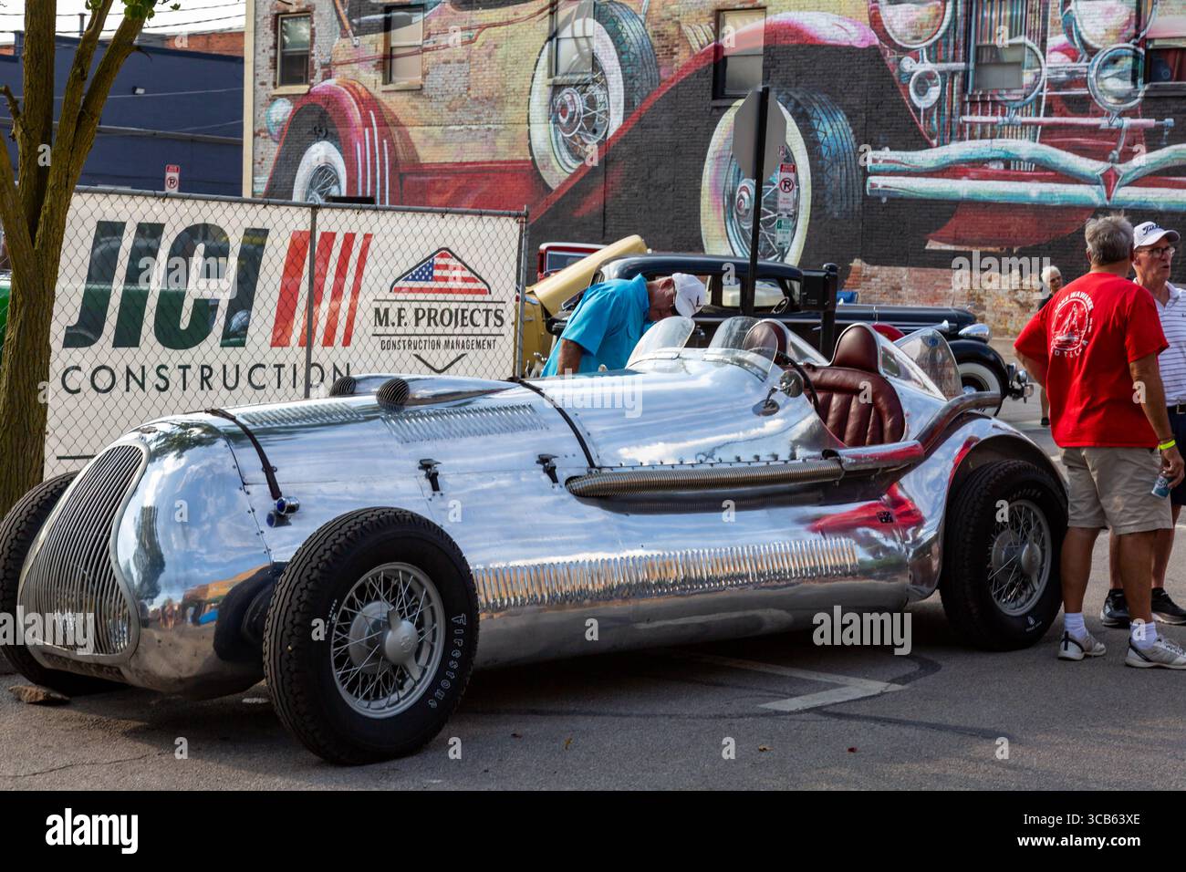 A unique 1932 G. Bigata Douze Special sports car on display at a car ...