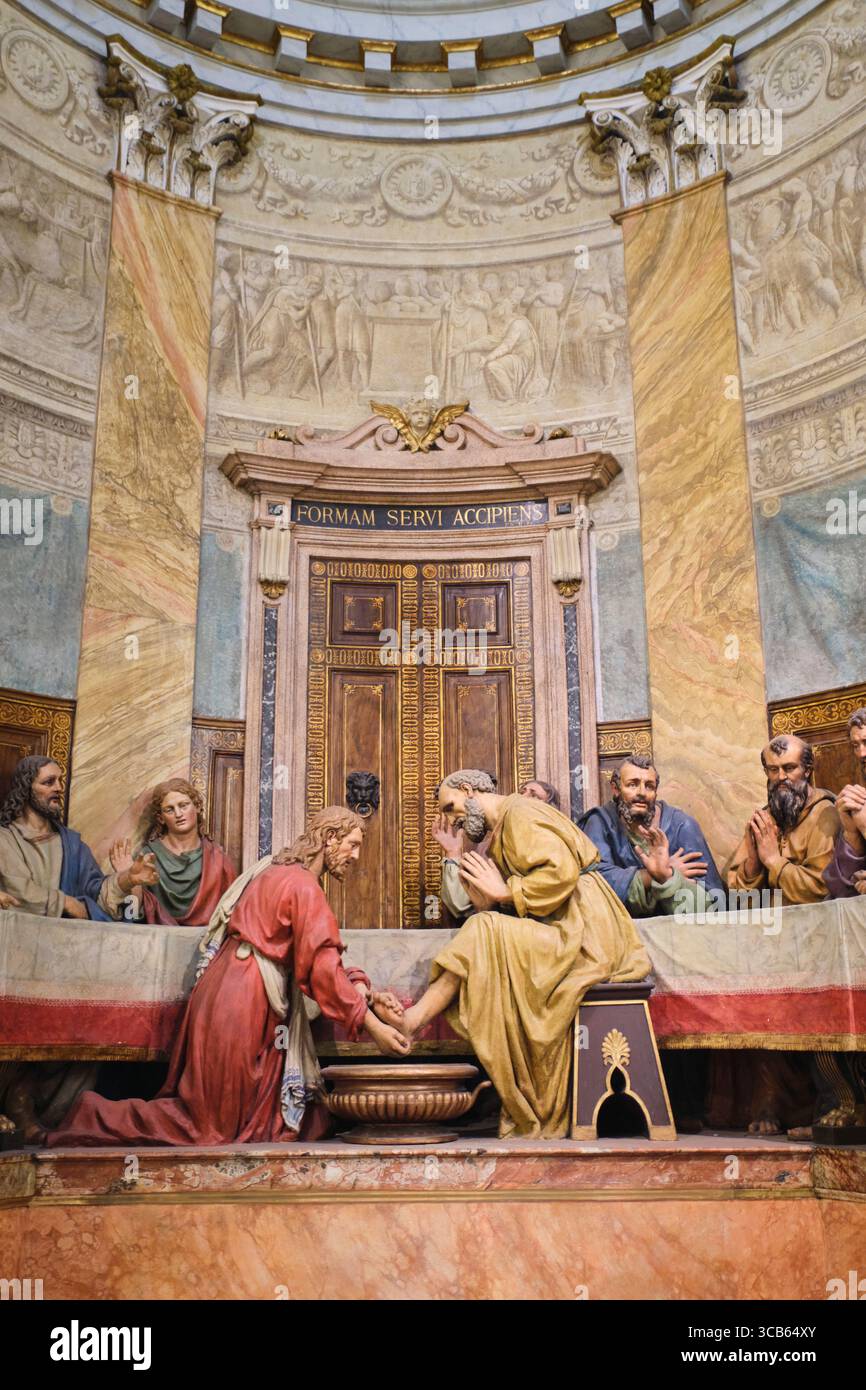 Last supper jesus washing st peters feet hi-res stock photography and ...