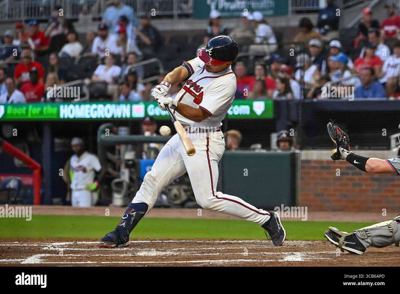 ATLANTA, GA - AUGUST 07: Atlanta Braves catcher Drake Baldwin (30 ...