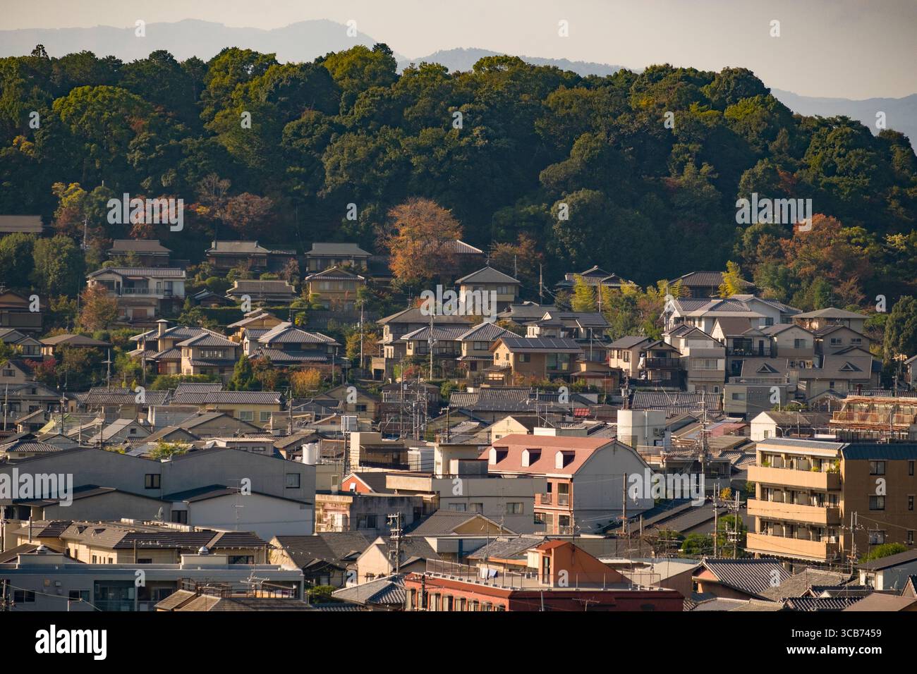 A picturesque view of a traditional Japanese residential area with ...