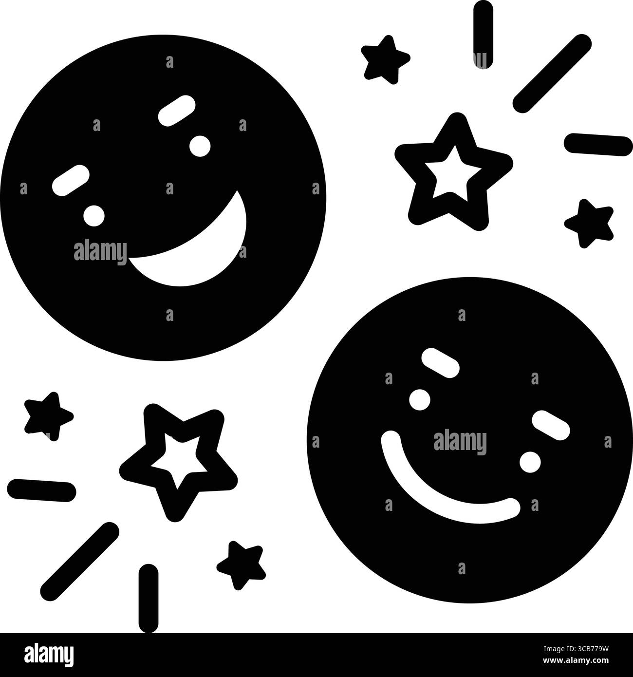 Smile face reaction Black and White Stock Photos & Images - Alamy