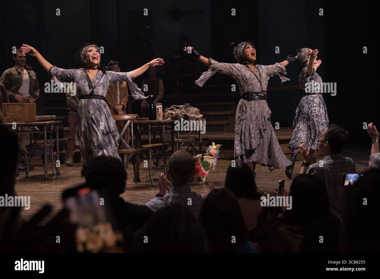 Kay Trinidad, Marla Louissaint, Jessie Shelton inside for HADESTOWN ...