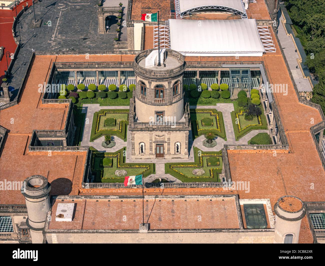 Aerial view chapultepec castle hi-res stock photography and images - Alamy