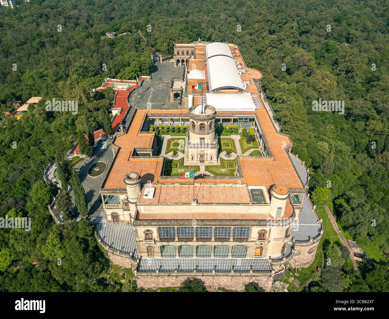Aerial view chapultepec castle hi-res stock photography and images - Alamy
