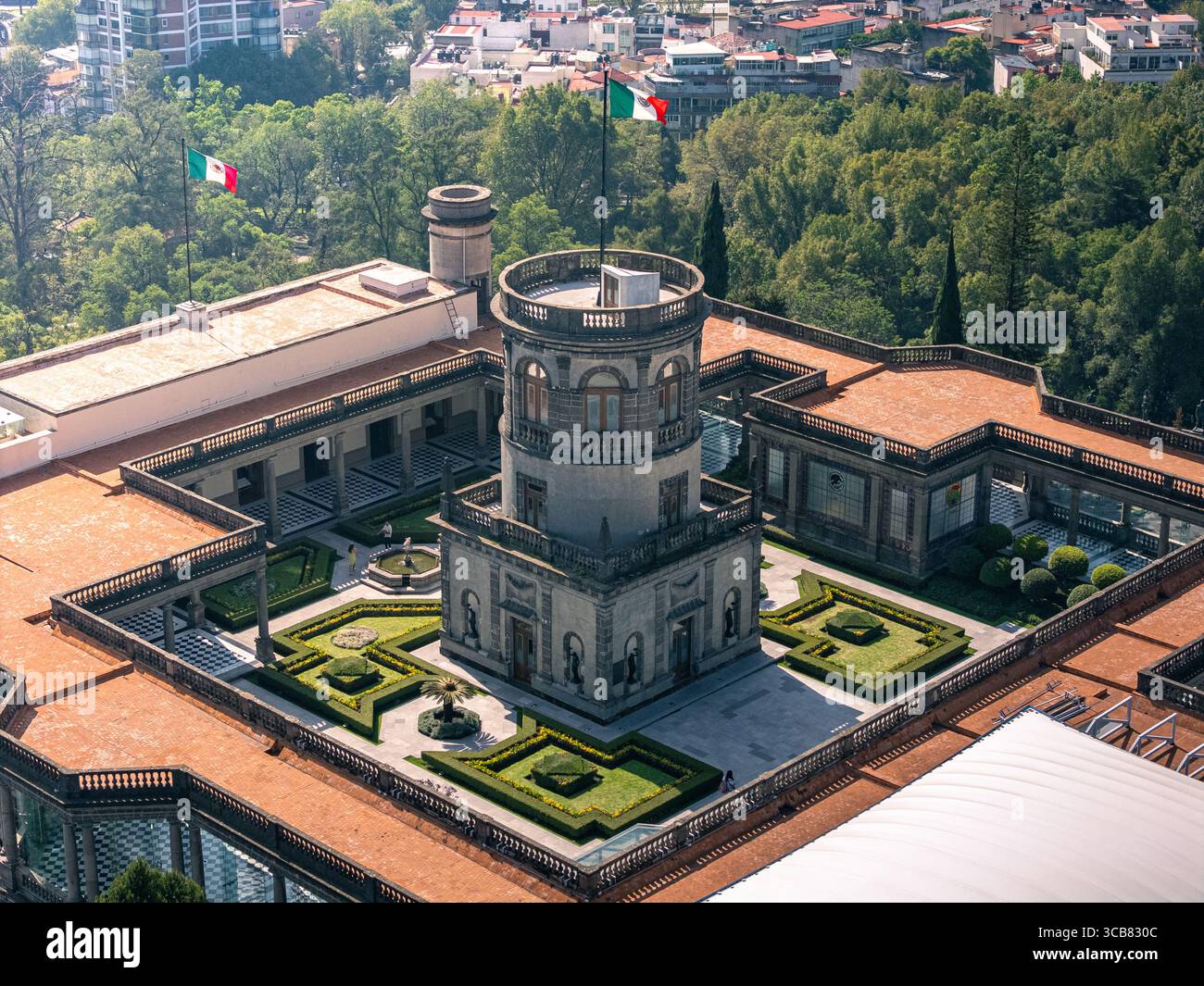 Chapultepec Castle Tower Aerial View Mexico City Stock Photo - Alamy