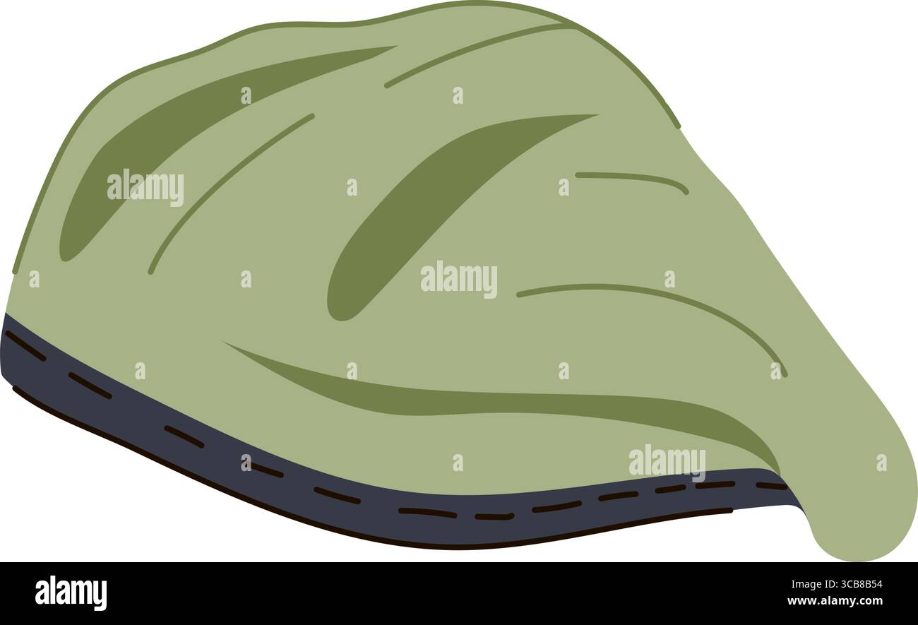 headgear beret hat military cartoon vector illustration Stock Vector ...