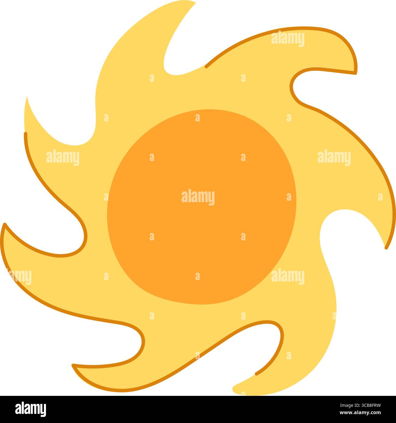 earthy boho sun cartoon vector illustration Stock Vector Image & Art ...