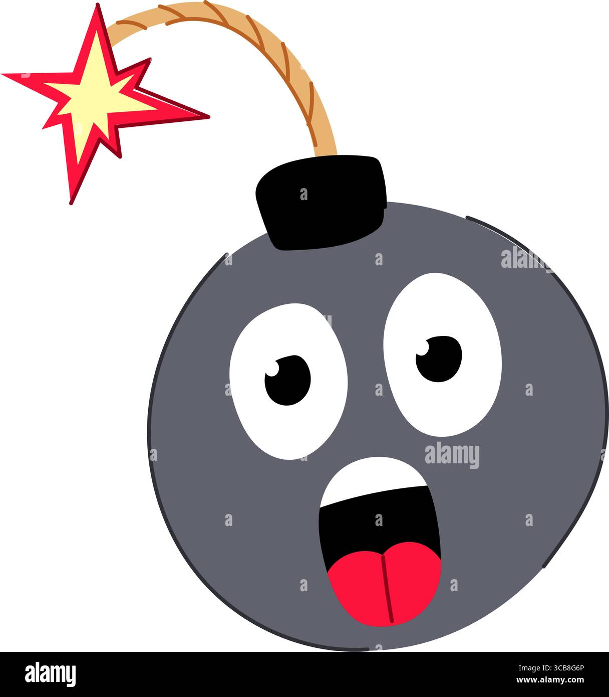 grenade bomb character cartoon vector illustration Stock Vector Image ...