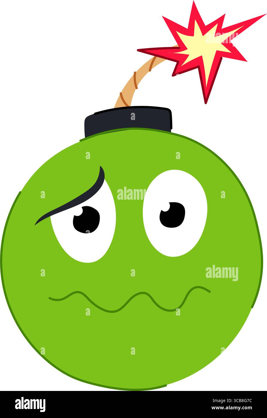 fuse bomb character cartoon vector illustration Stock Vector Image ...