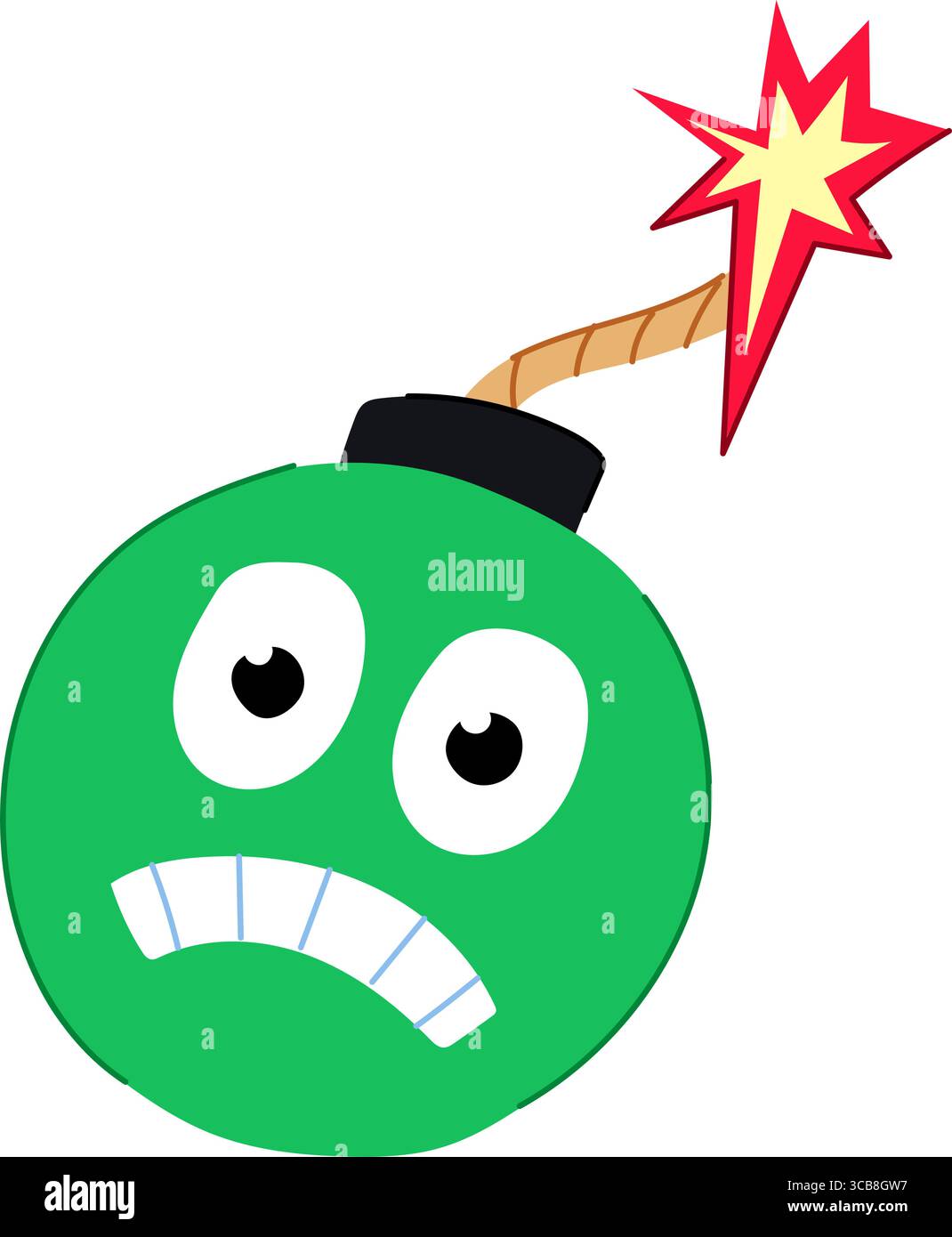 shrapnel bomb character cartoon vector illustration Stock Vector Image ...