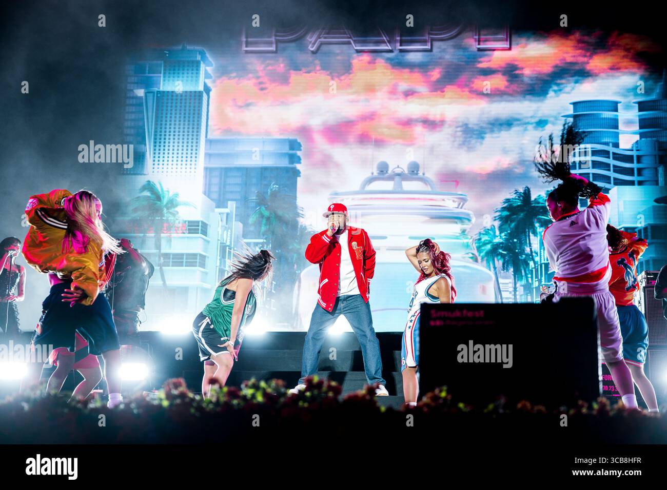 Skanderborg, Denmark. 08th Aug, 2025. The American singer, rapper and ...