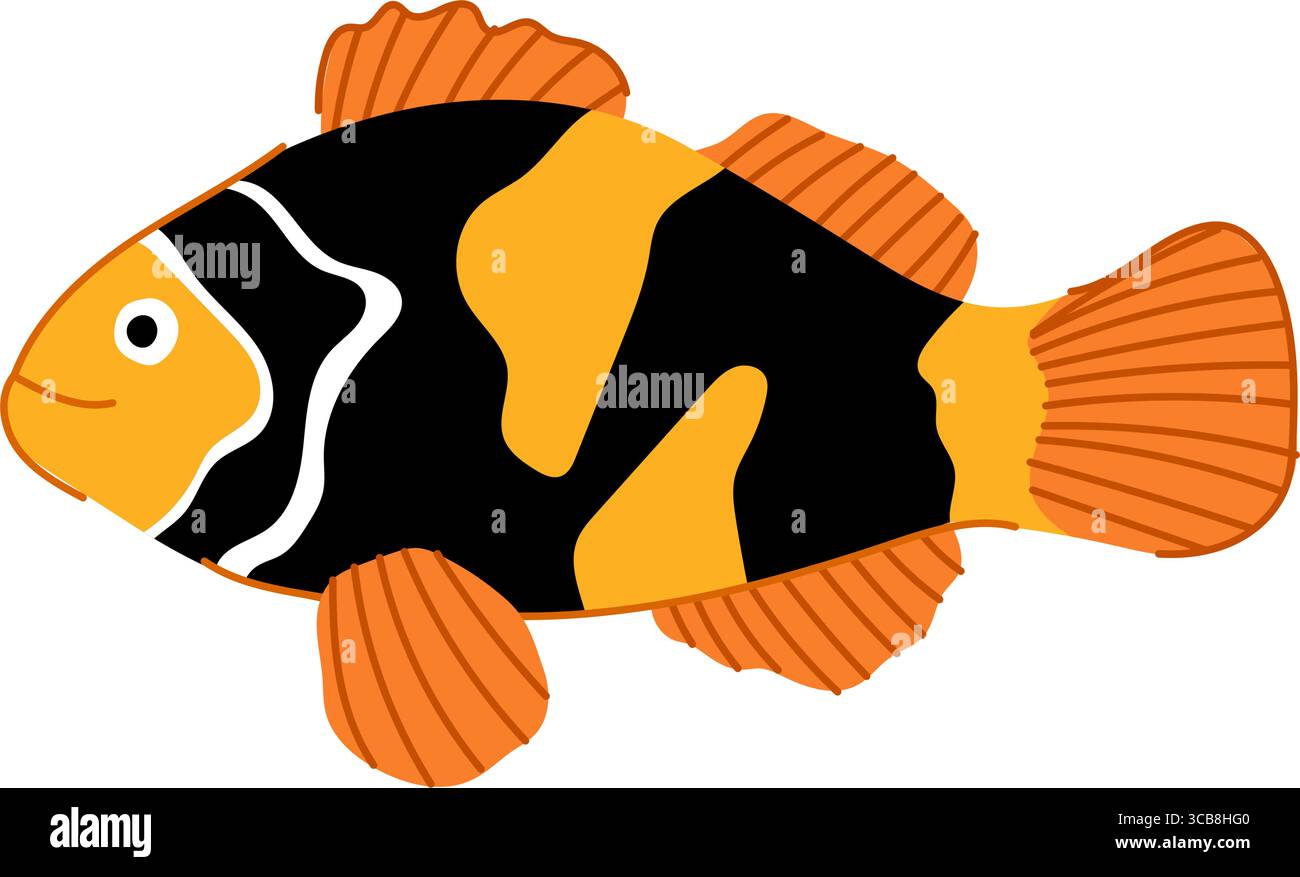marine clown fish cartoon vector illustration Stock Vector Image & Art ...