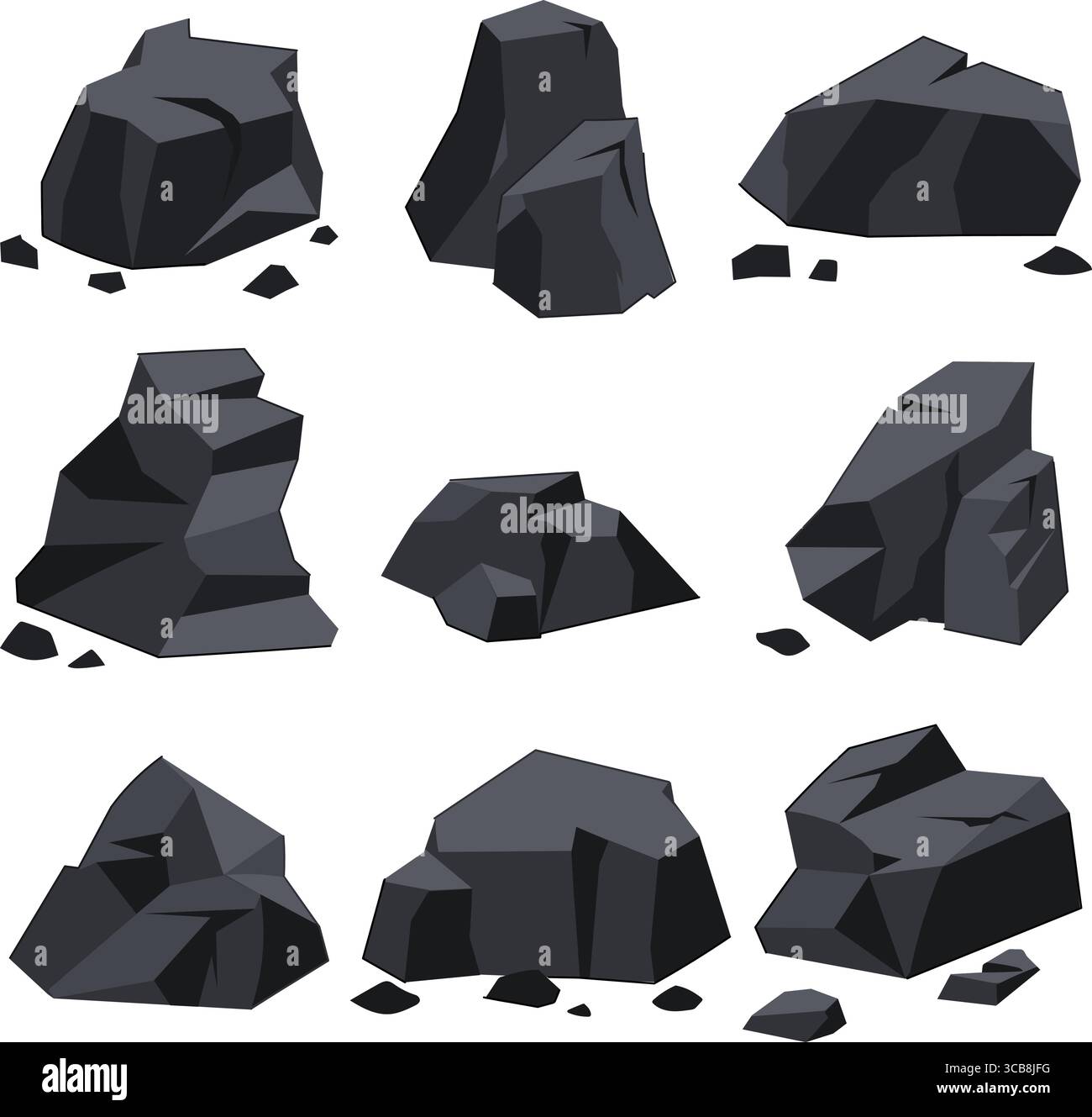 coal ore set cartoon vector illustration Stock Vector Image & Art - Alamy
